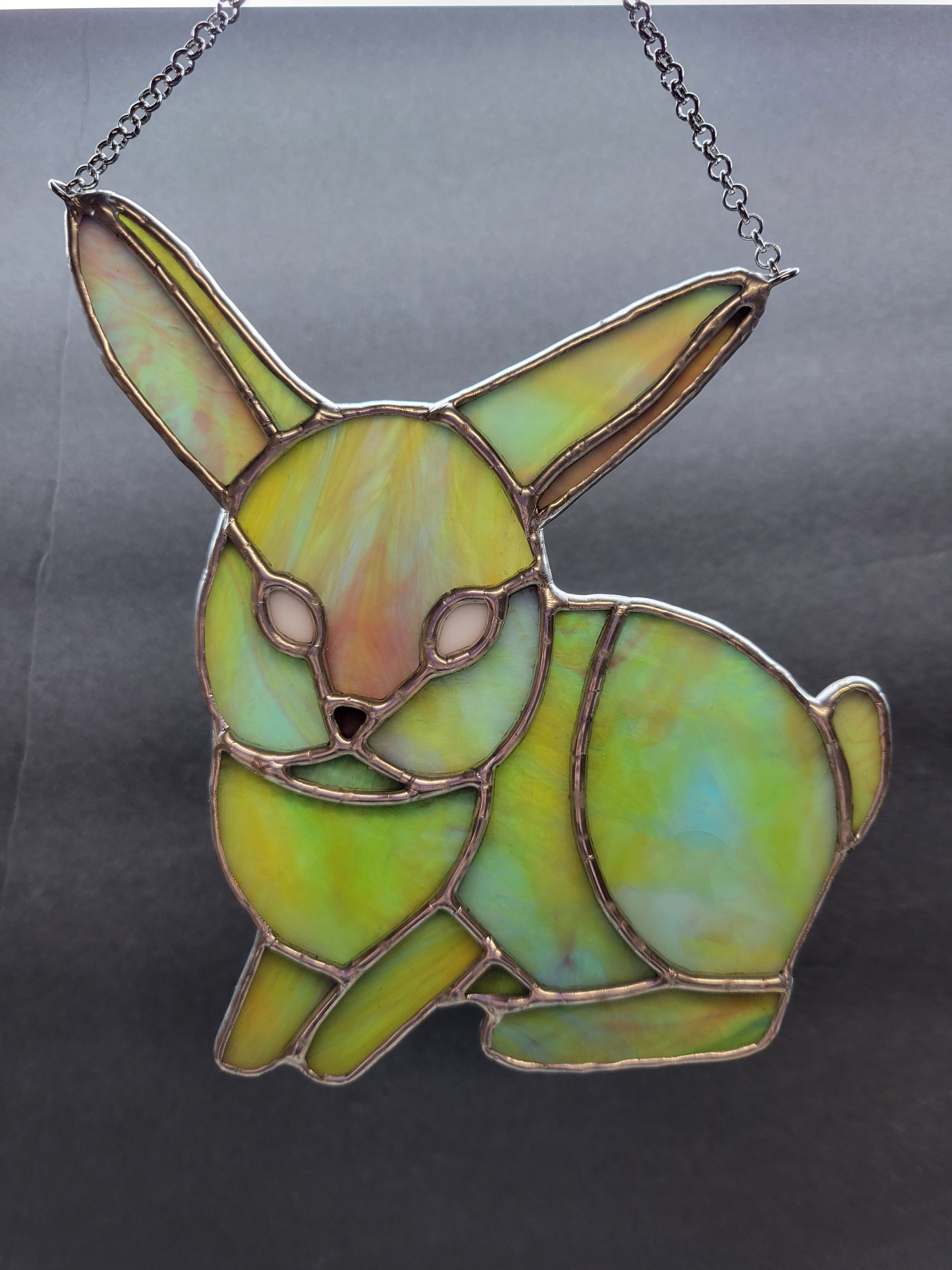 Stained Glass Rabbit Suncatcher - Etsy