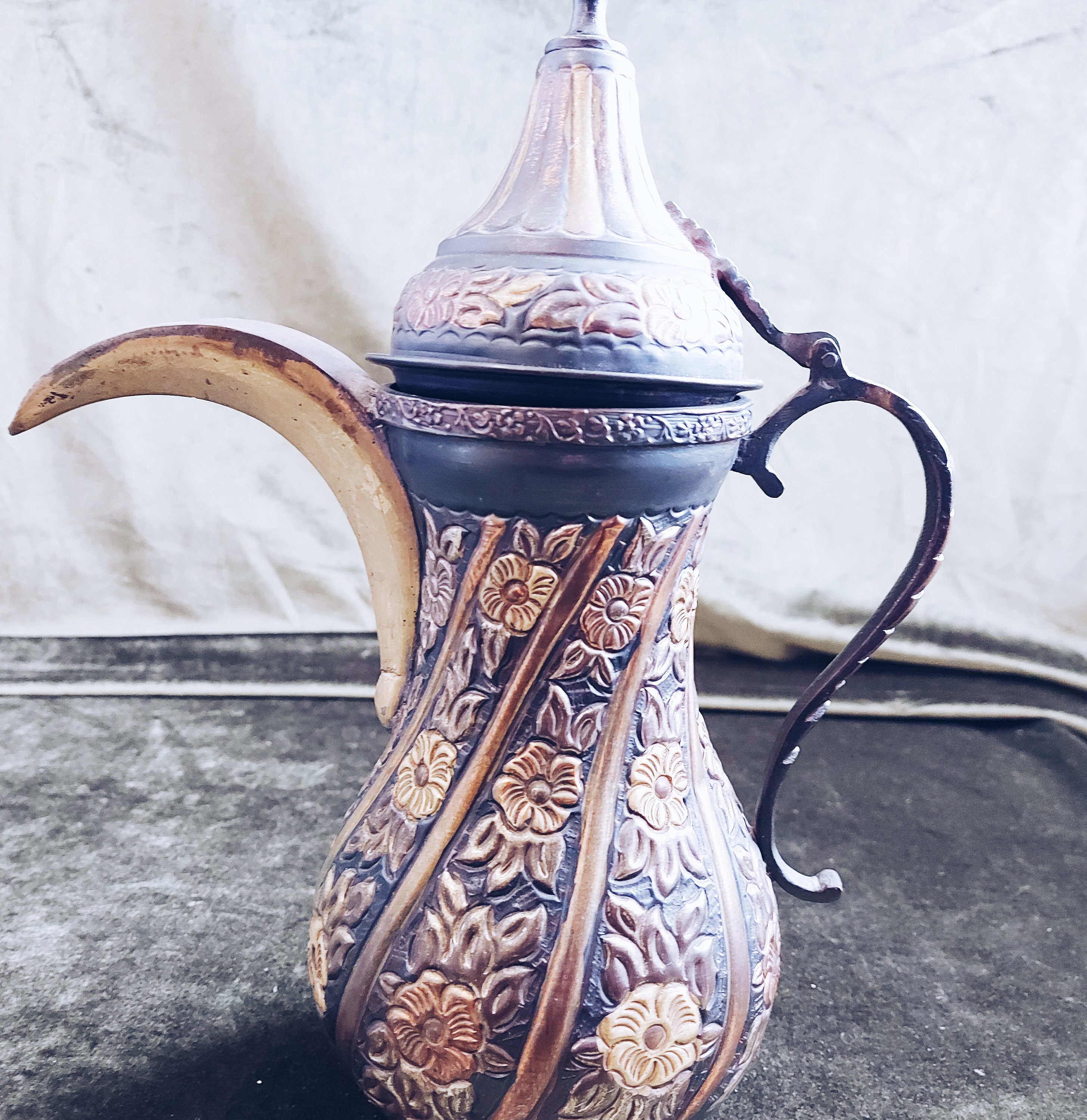 Vintage Middle Eastern Arabic Copper Coffee Pot - Etsy UK
