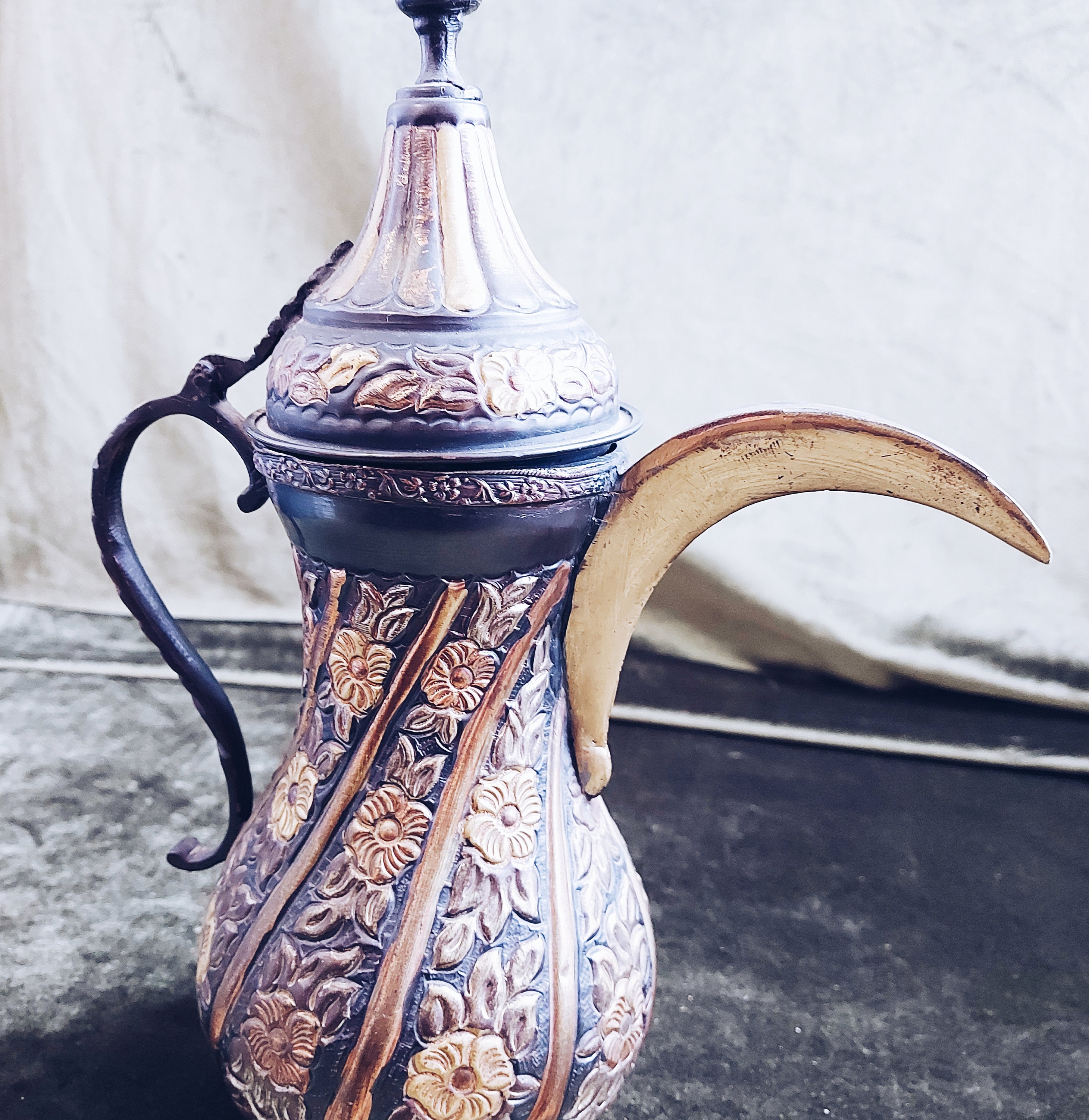 Vintage Middle Eastern Arabic Copper Coffee Pot - Etsy UK