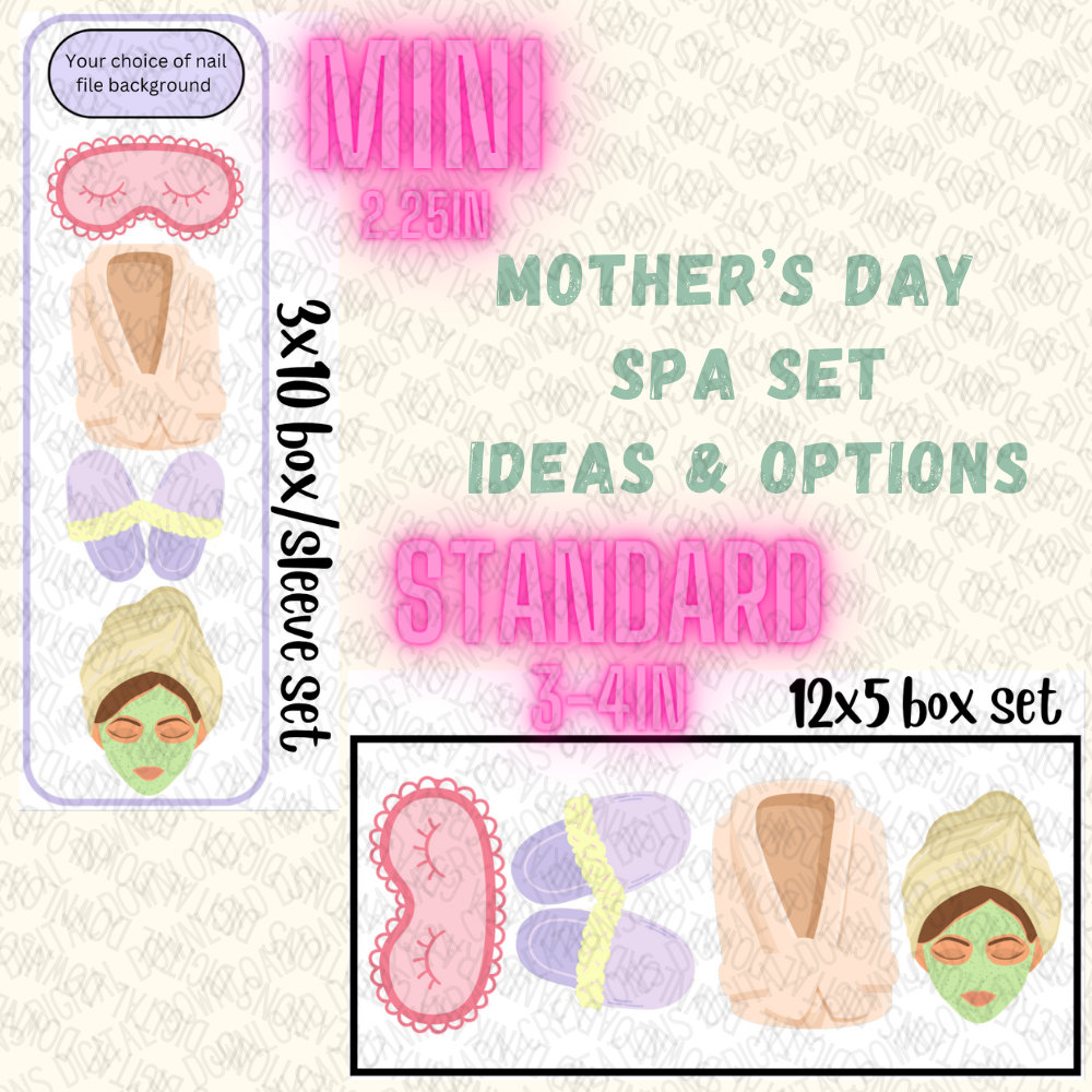 Mothers Day Spa Day PNG and Matching STL 3-4in, Mothers Day PNG, Spa ...