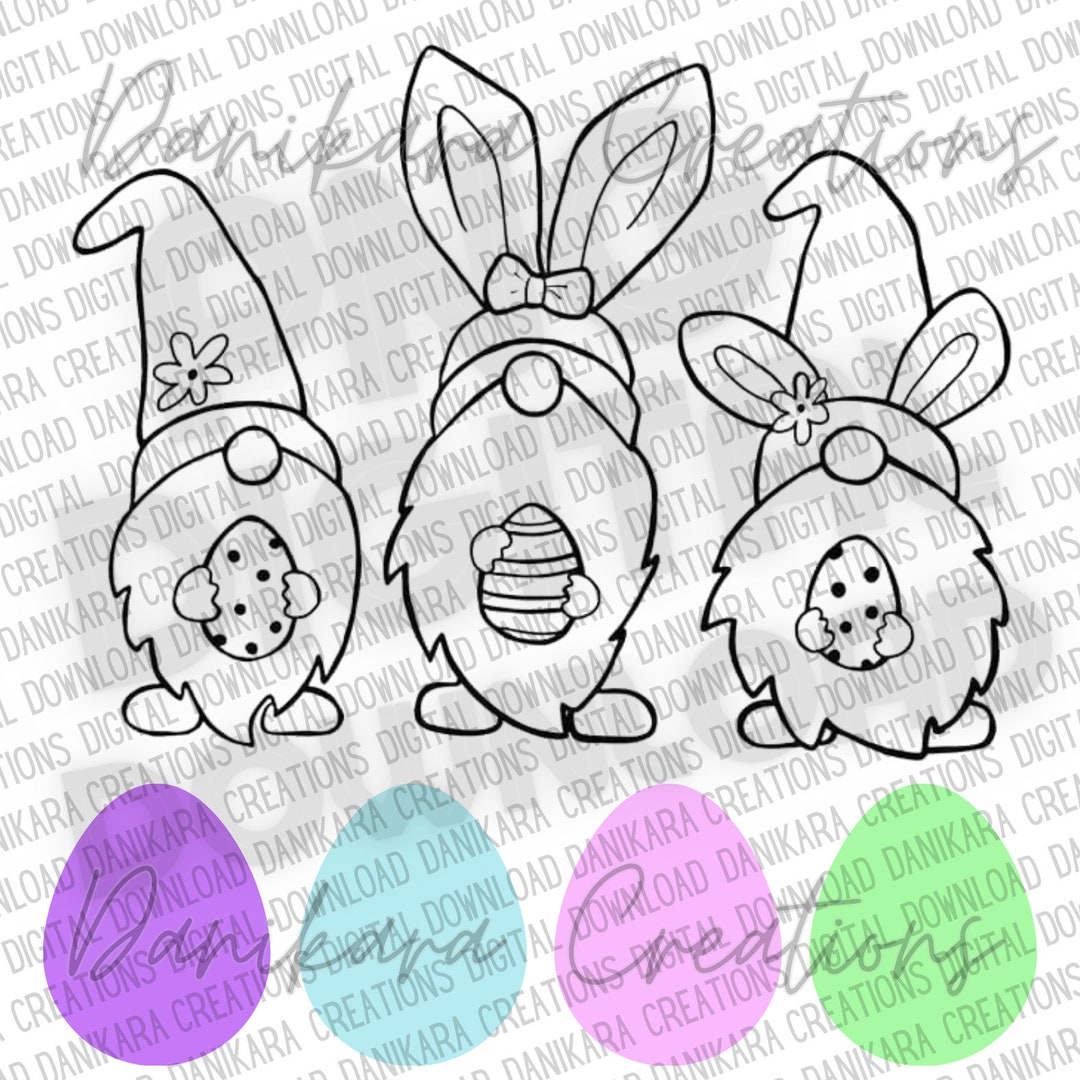 Easter Gnomes Paint Your Own PNG, Easter Gnome Paint Your Own Cookie ...