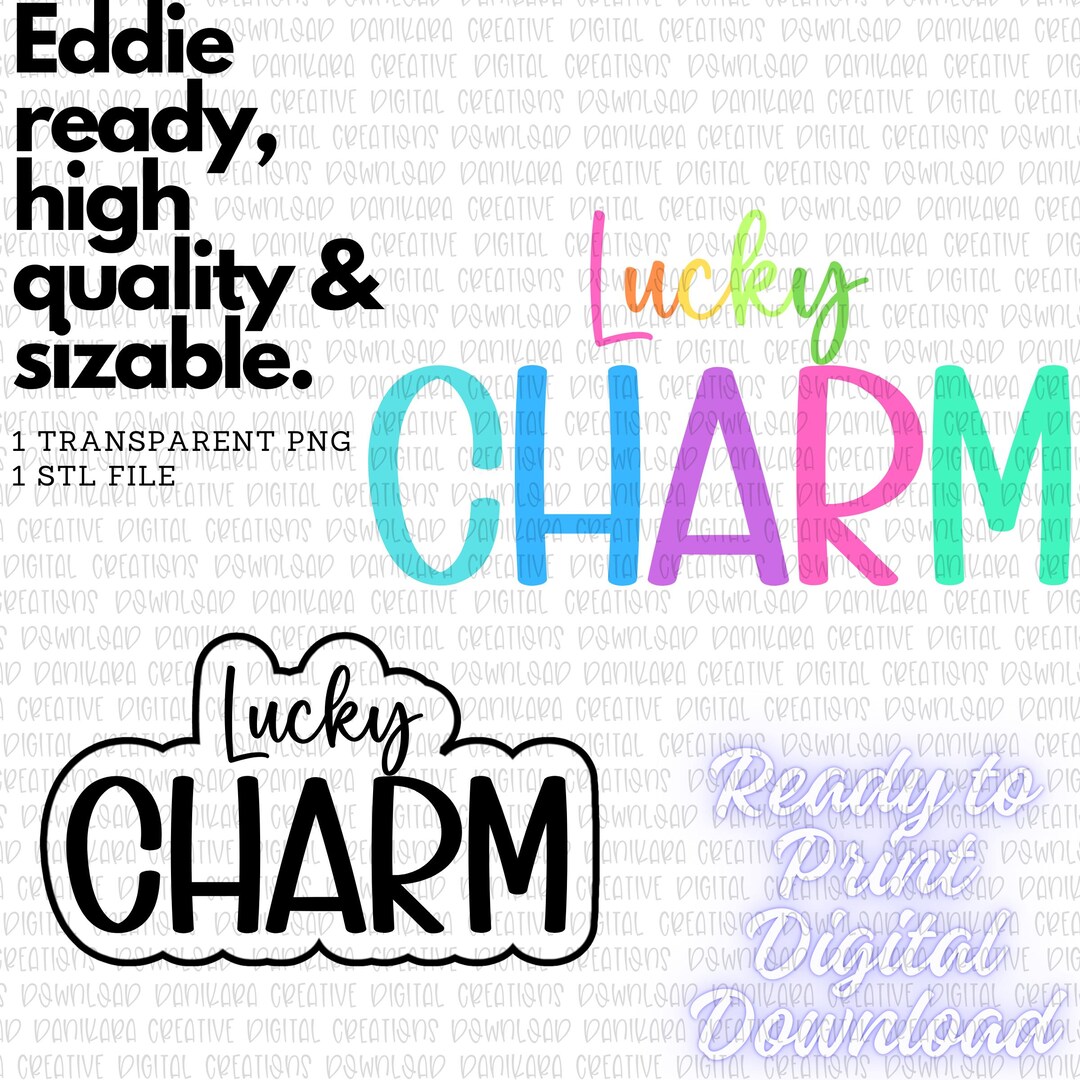 St. Patrick's Day Lucky Charms Word Plaque STL and PNG, Lucky Charms ...