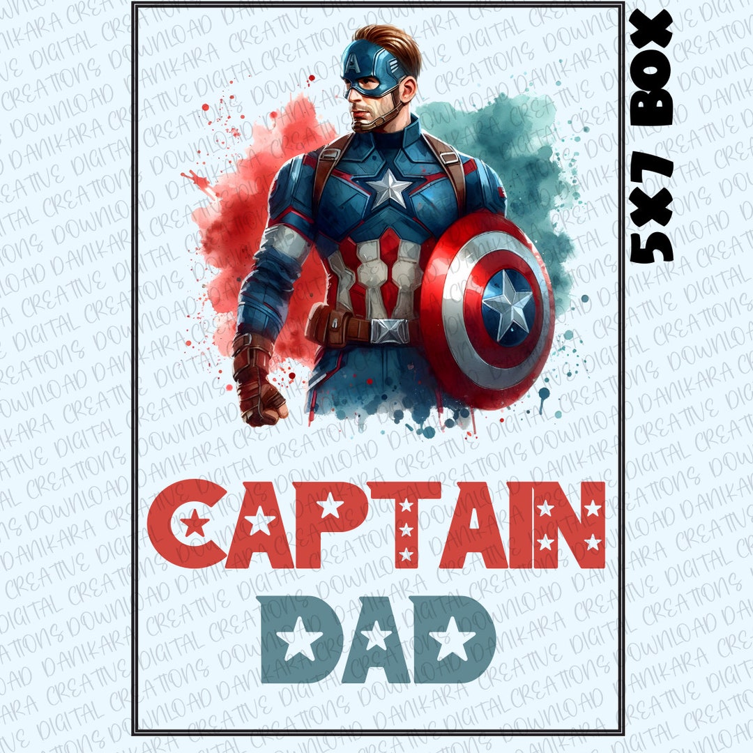 Captain Dad Happy Father's Day Cookie Cutter & PNG Set, Father's Day ...