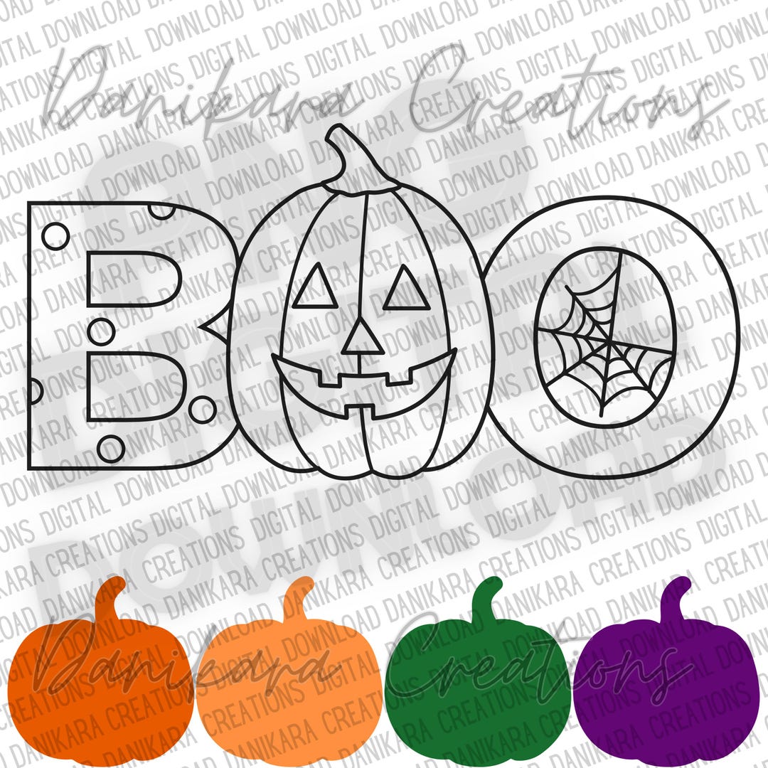 Halloween Paint Your Own Cookie, Paint Your Own PNG, Boo PYO PNG ...