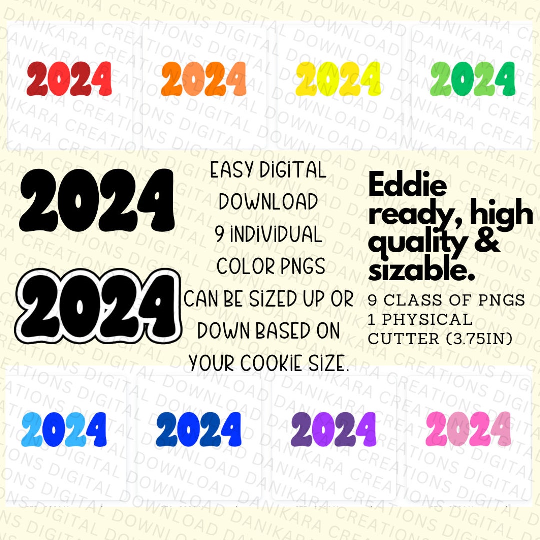 2024 Graduation PNG & Physical Cookie Cutter, Graduation PNG, 2024 Pngs ...