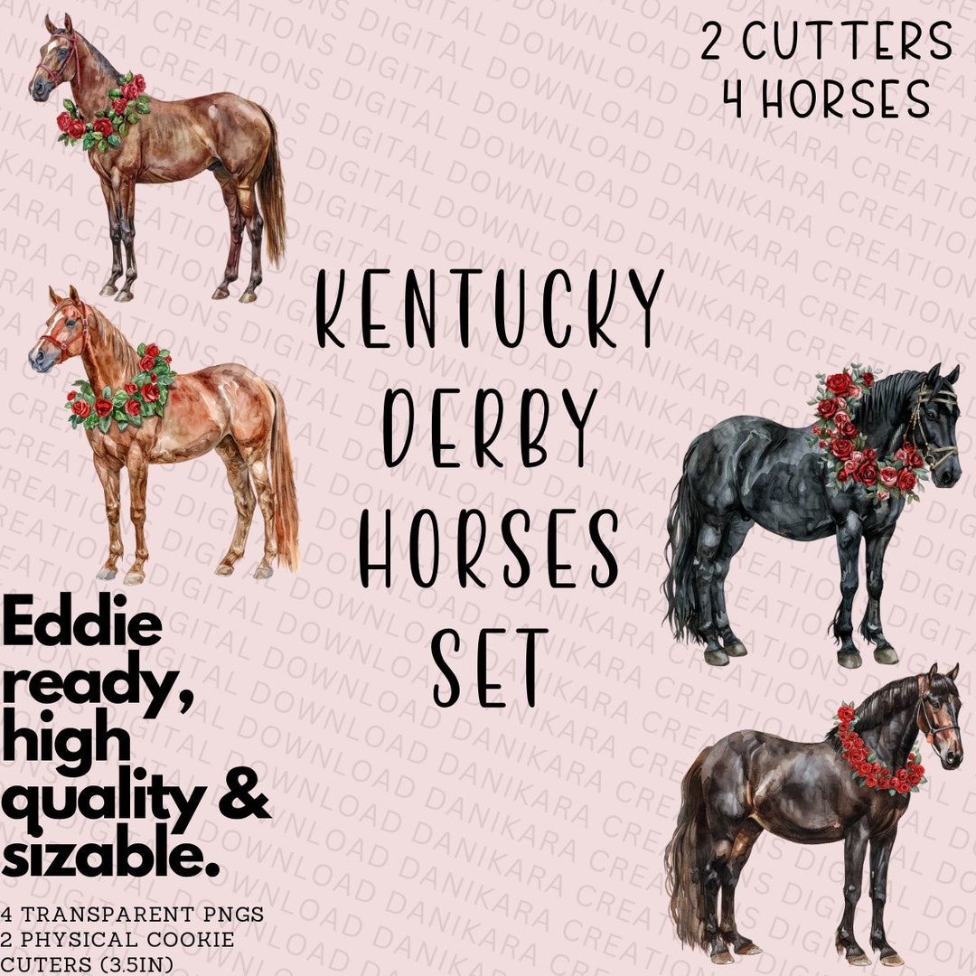 Kentucky Derby Horse PNG & Cutter, Derby PNG W/ Physical Cutter, Derby ...