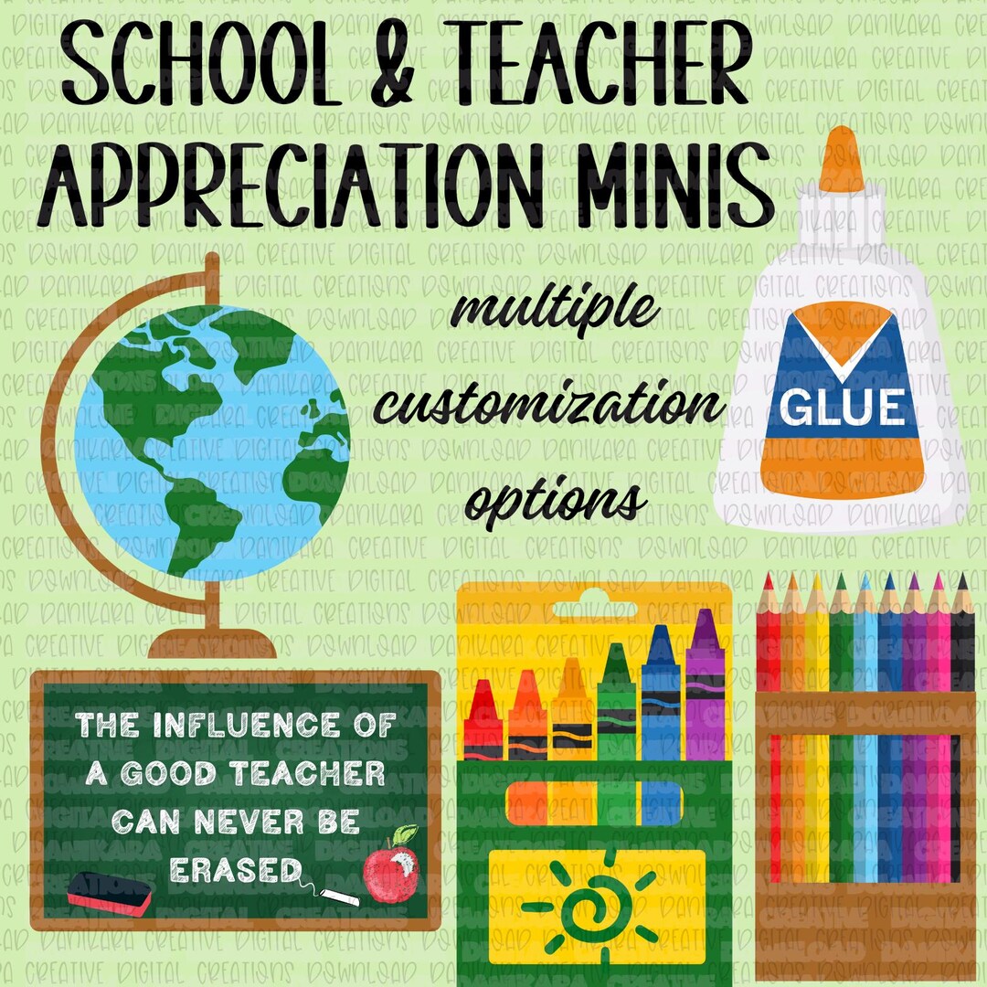 School Cookie Cutters, Mini 2.5in, Teacher Appreciation PNG, Teacher ...