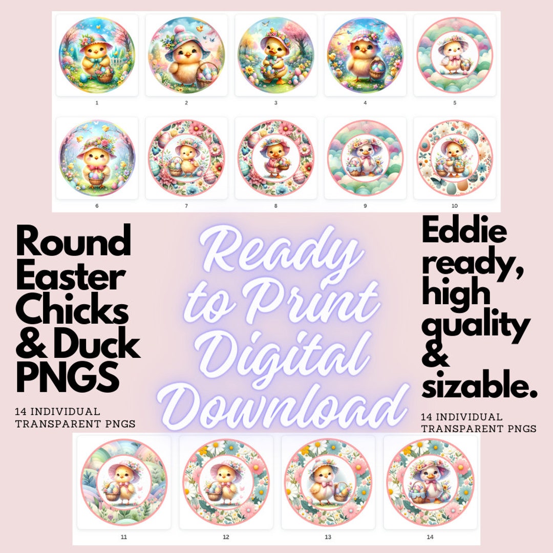 Easter Chicks Pngs, Circle Pngs, Eddie PNG, Easter Chicks PNG, Eddie ...