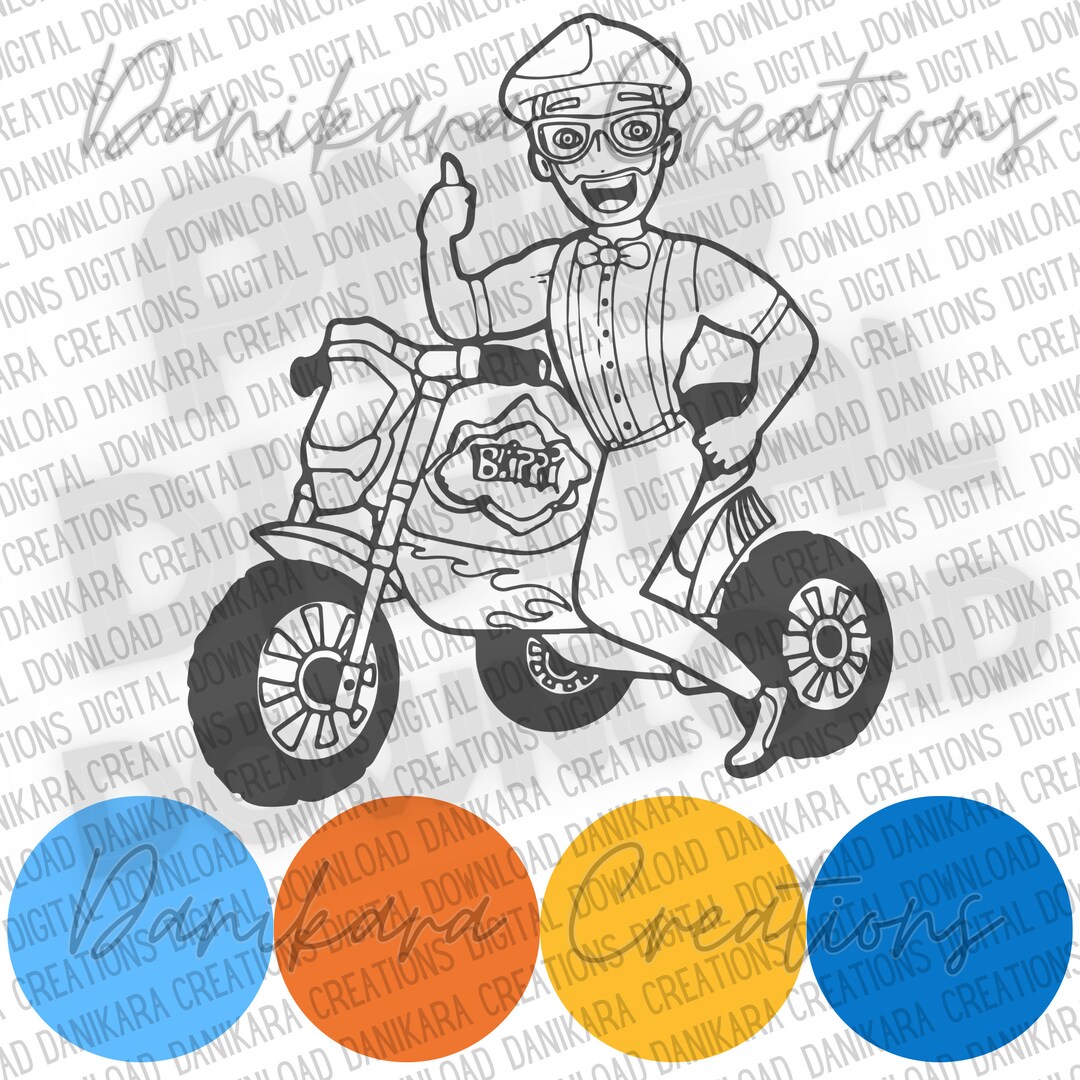 Character Blippi PYO, Paint Your Own Cookie, Paint Your Own PNG, PYO ...