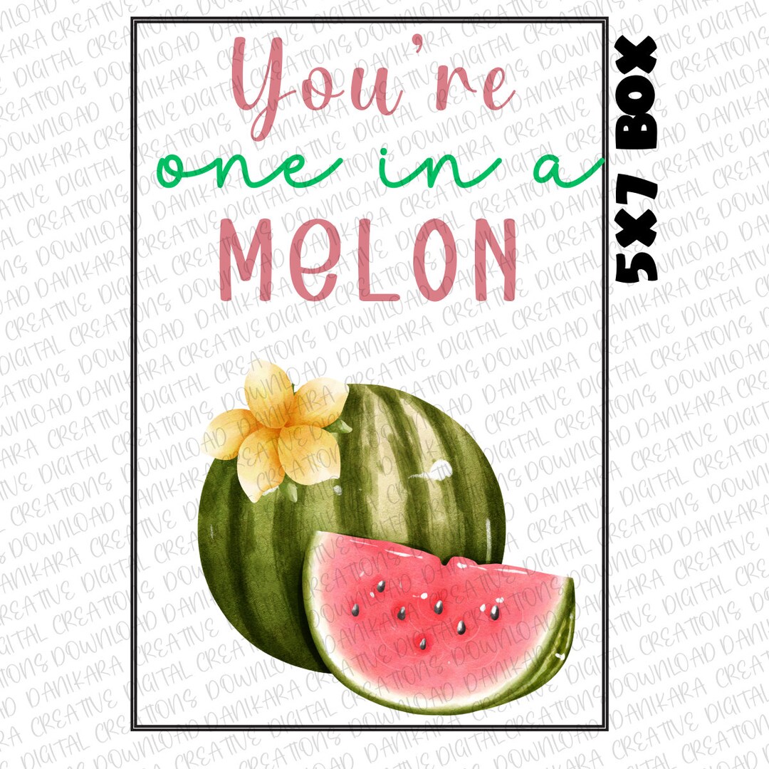 One in a Melon Slice STL & PNG, Mother's Day STL, Watermelon Cookie ...
