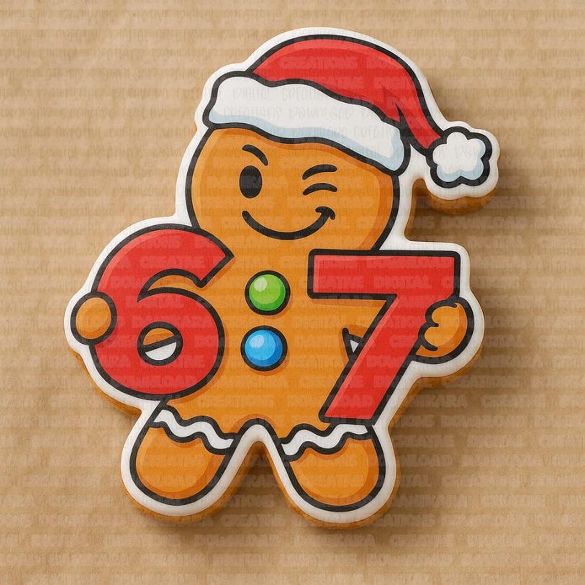 67 Gingerbread STL& PNG, 67 Christmas STL With Png, Six Seven ...