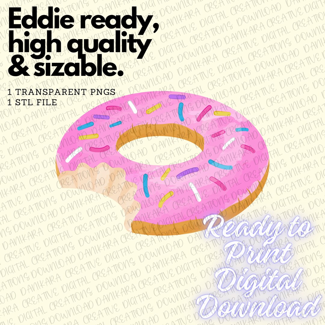 Summer Donut Float STL & PNG, Donut Float STL and Png, Donut Pool Float ...
