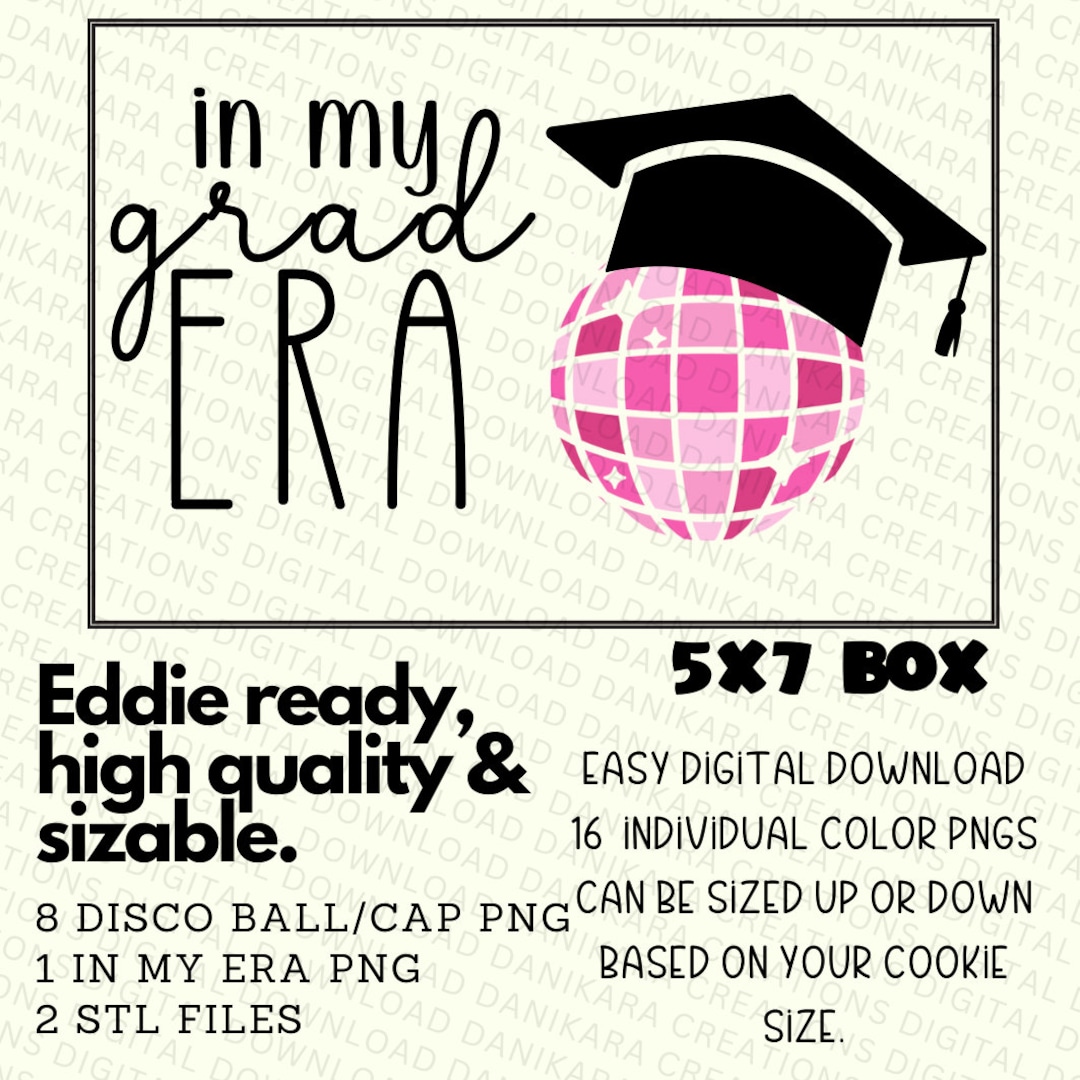 In My Grad Era Set PNG & STL, Graduation PNG, Swiftie Pngs, Grad Cookie ...