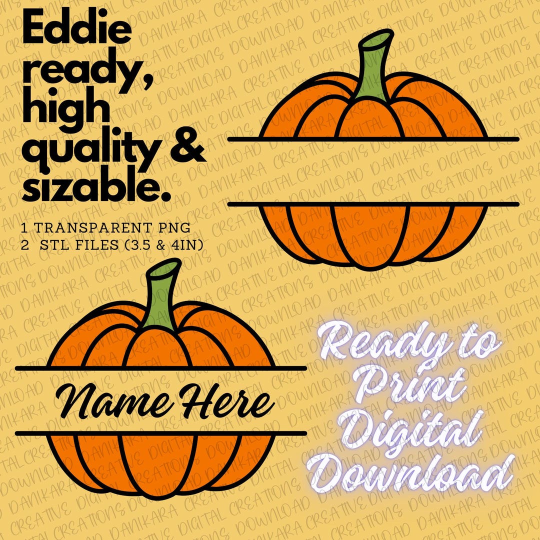 Pumpkin Name Plate PNG & Stls Thanksgiving PNG, Thanksgiving Pumpkin ...