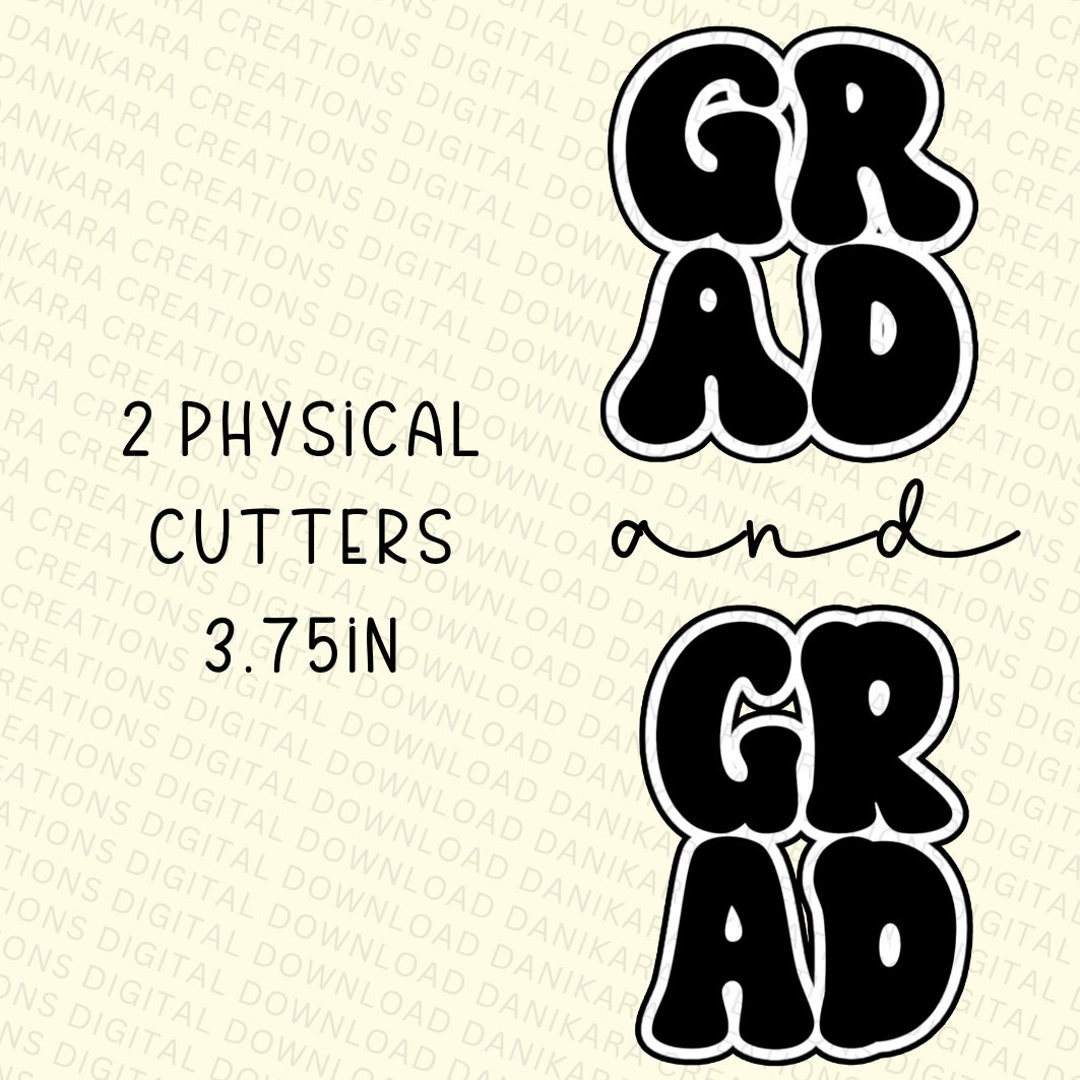 GRAD Block Physical Cookie Cutter, Grad Letters, Grad Cookie Cutter ...