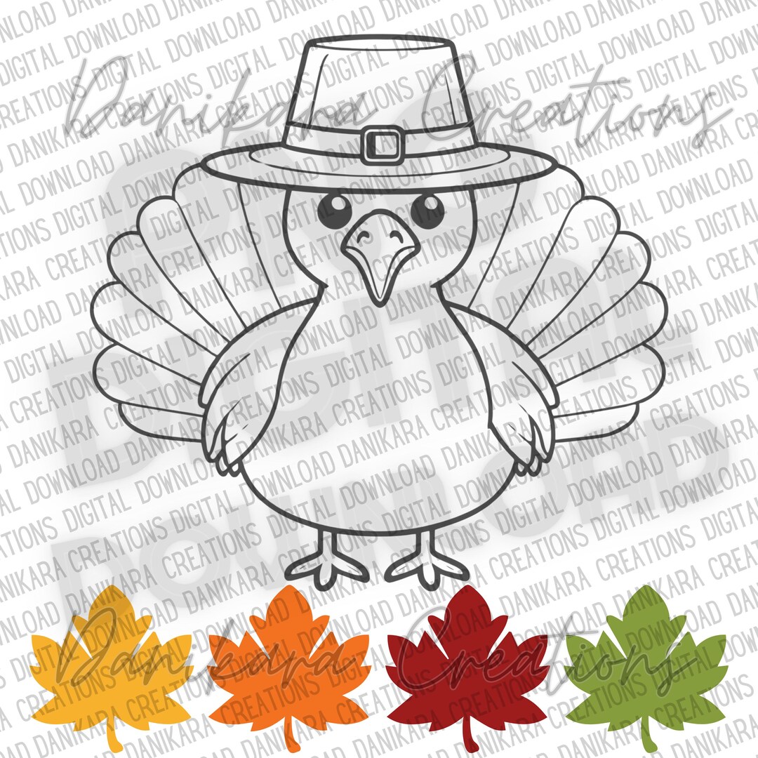 Thanksgiving Paint Your Own Cookie PNG, Turkey Paint Your Own PNG ...