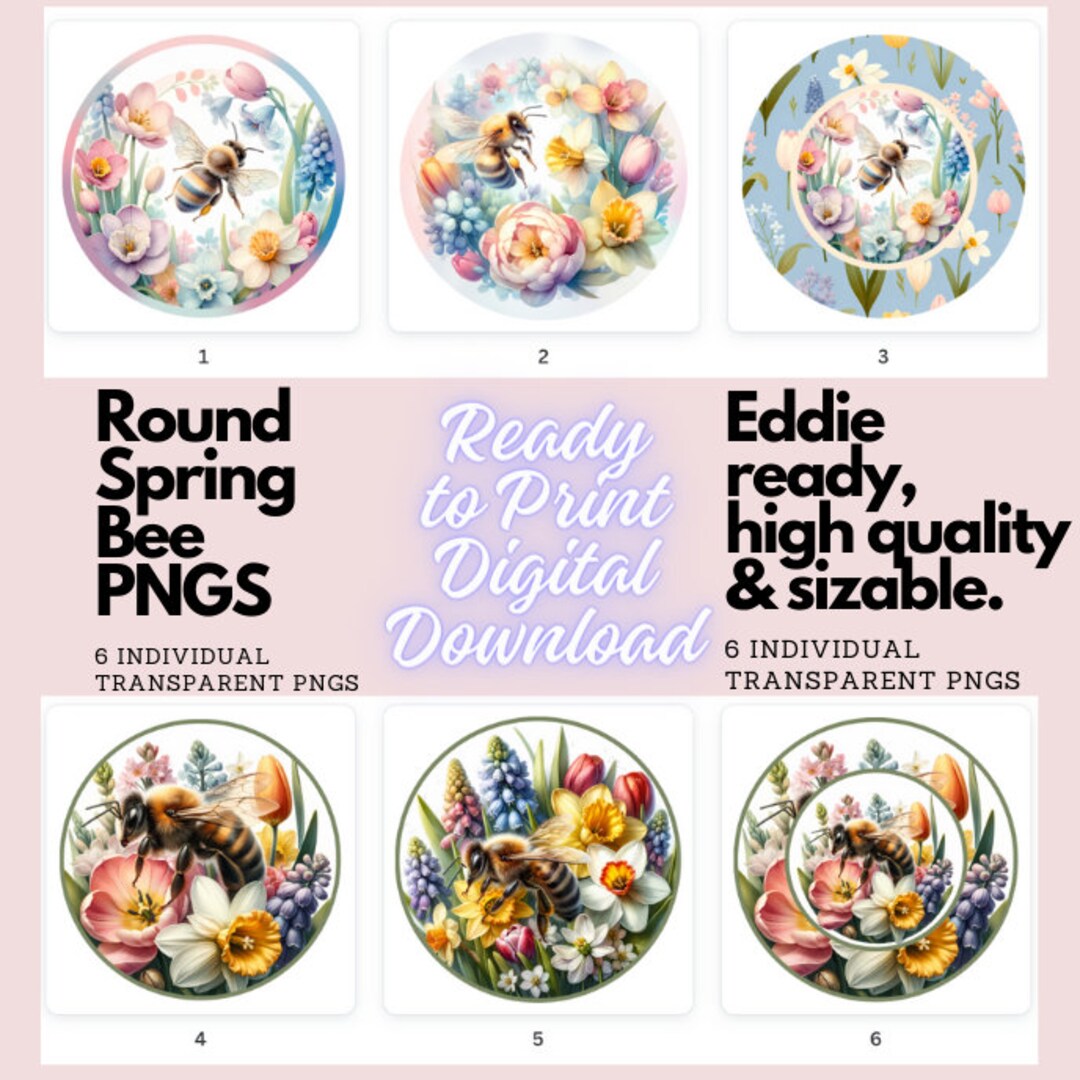 Spring Bee Pngs, Circle Pngs, Eddie PNG, Spring Bees PNG, Eddie Ready ...