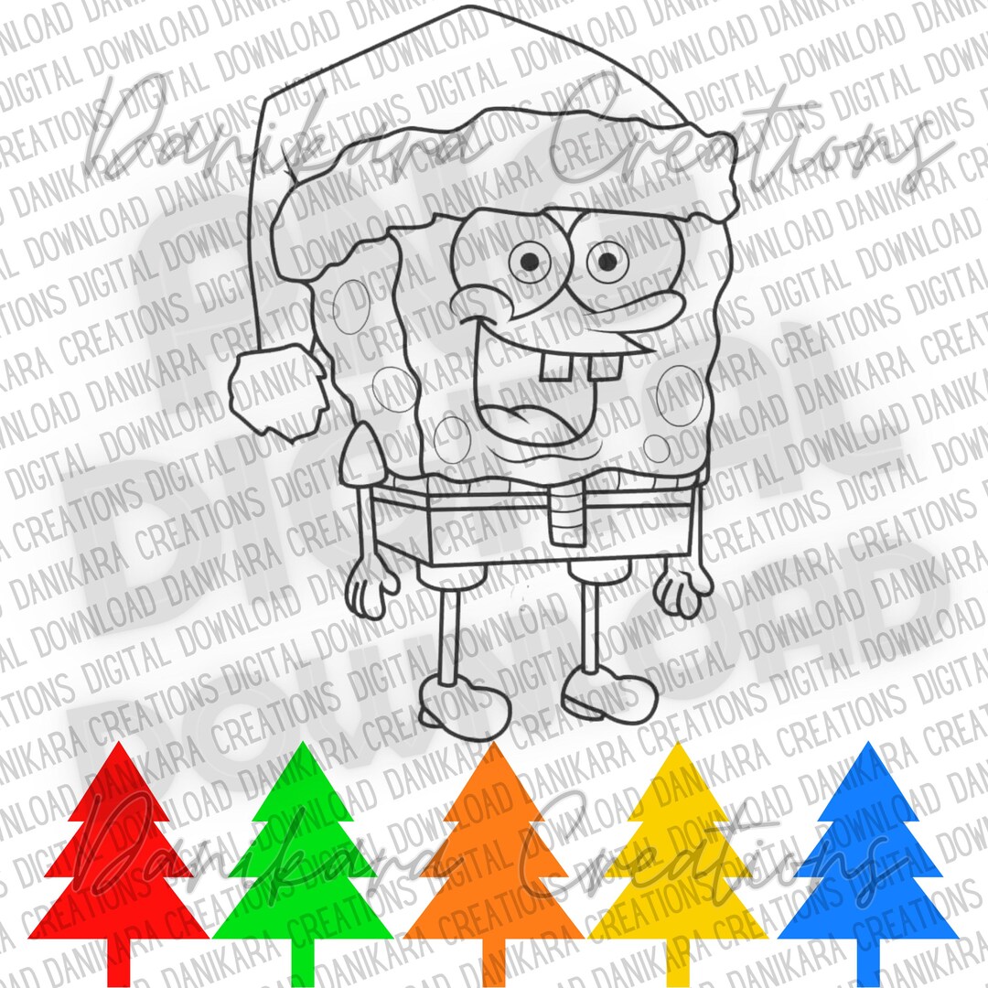 Christmas Paint Your Own, Paint Your Own PNG, Character PYO PNG, Square ...