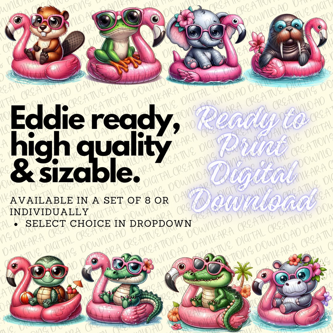 Summer Pool Float Cookie Cutter & PNG, Animal Float Cookie Cutter, Pool ...