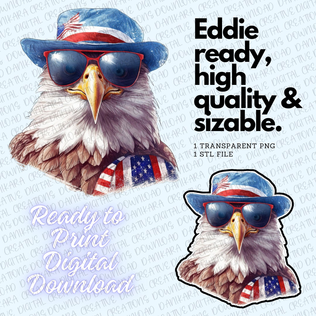 July 4th STL, Cool Eagle STL & PNG, Cool Eagle Stl Png Set ...