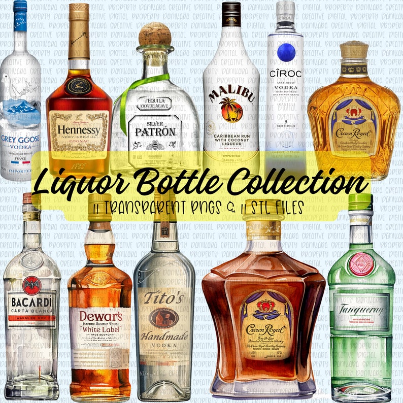 Liquor Bottle STL & Pngs, Alcohol PNG, Liquor Stl, Alcohol Bottle Stl ...