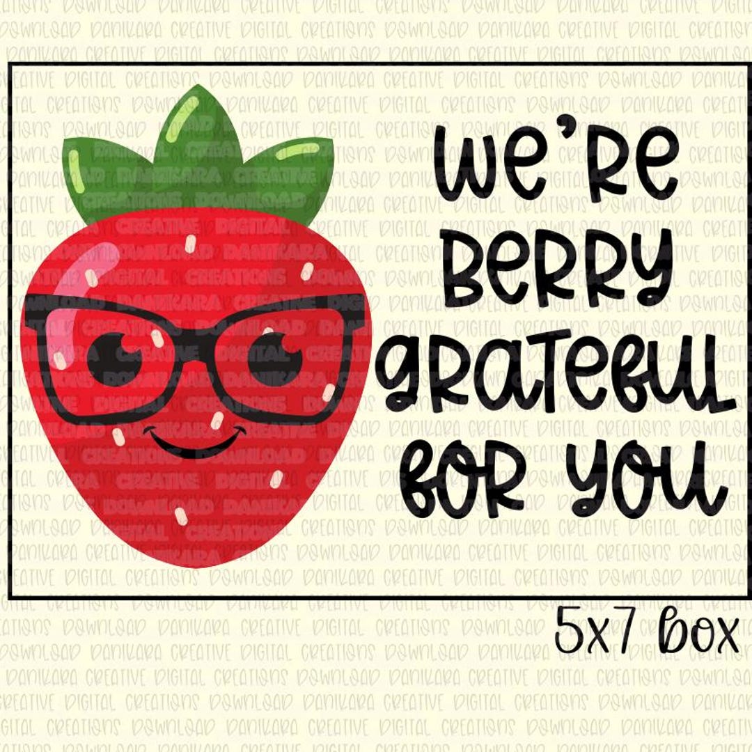 Teacher Appreciation Cookie Box Set- Berry Grateful Set Cookie Cutters ...