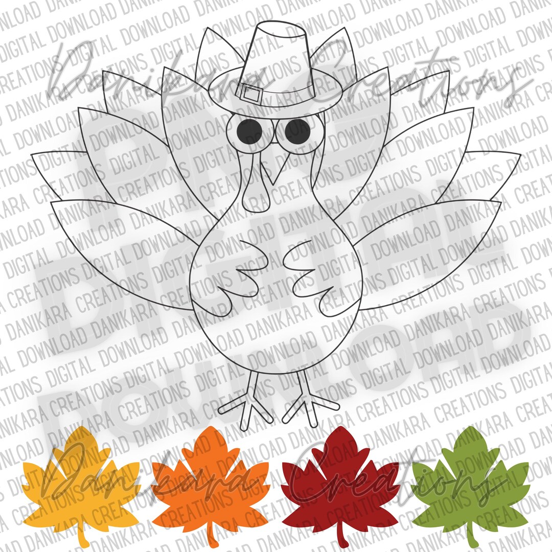 Thanksgiving Paint Your Own Cookie PNG, Turkey Paint Your Own PNG ...