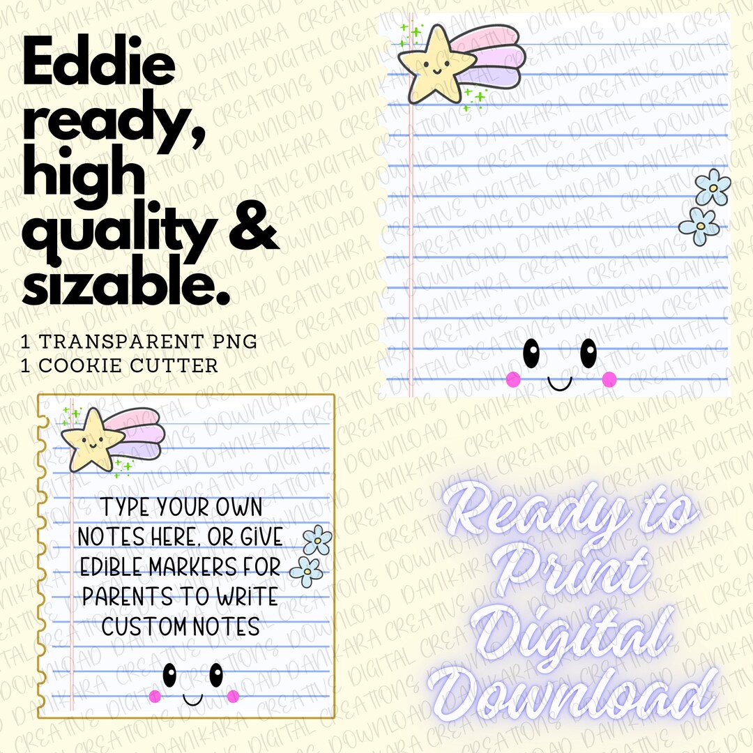 School Note Cutter With Matching PNG, White Notebook PNG, School Notes ...