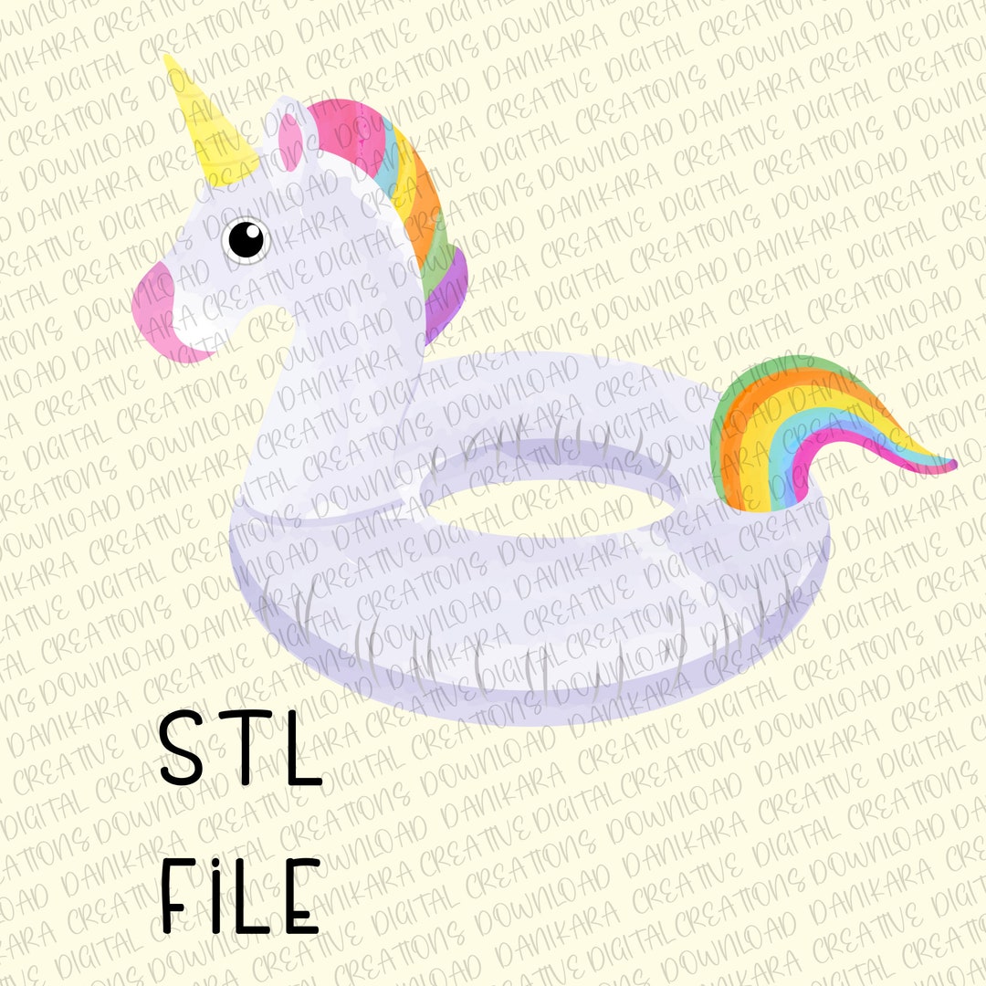 Unicorn Float STL & PNG, Unicorn Pool Float, Unicorn Pool Float PNG ...