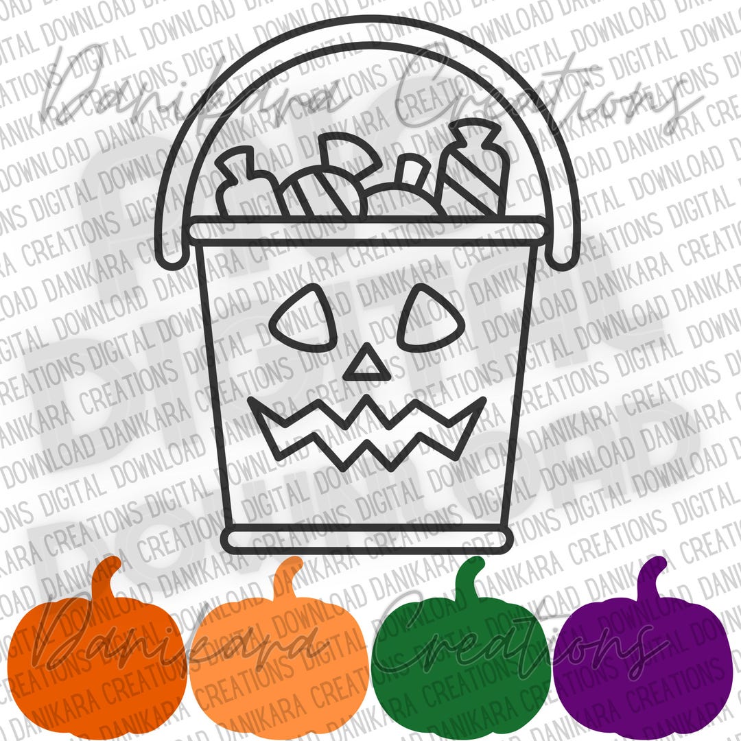 Halloween Paint Your Own Cookie, Paint Your Own PNG, Candy Bucket PYO ...
