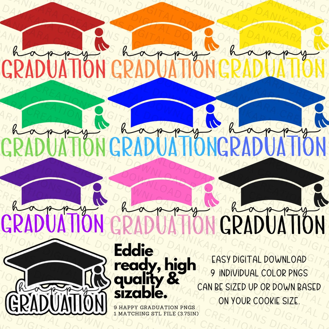 Happy Graduation Cap PNG & STL, Graduation PNG, Happy Graduation Pngs ...