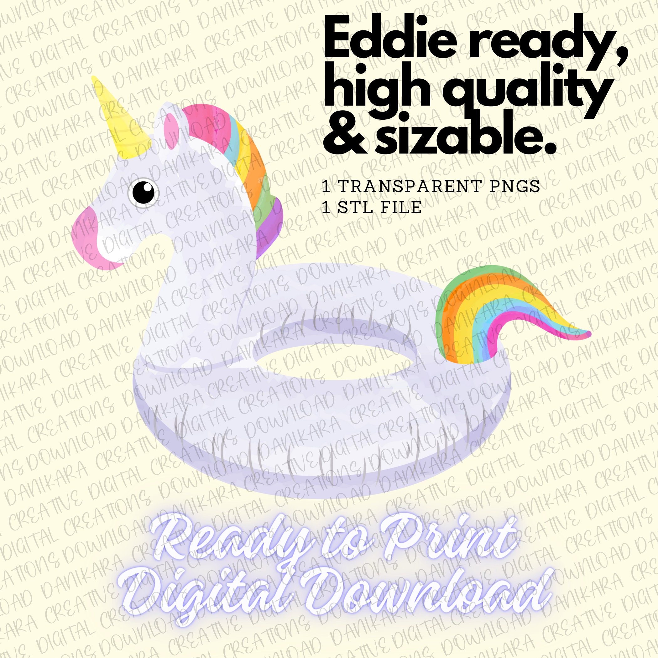 Unicorn Float STL & PNG, Unicorn Pool Float, Unicorn Pool Float PNG ...