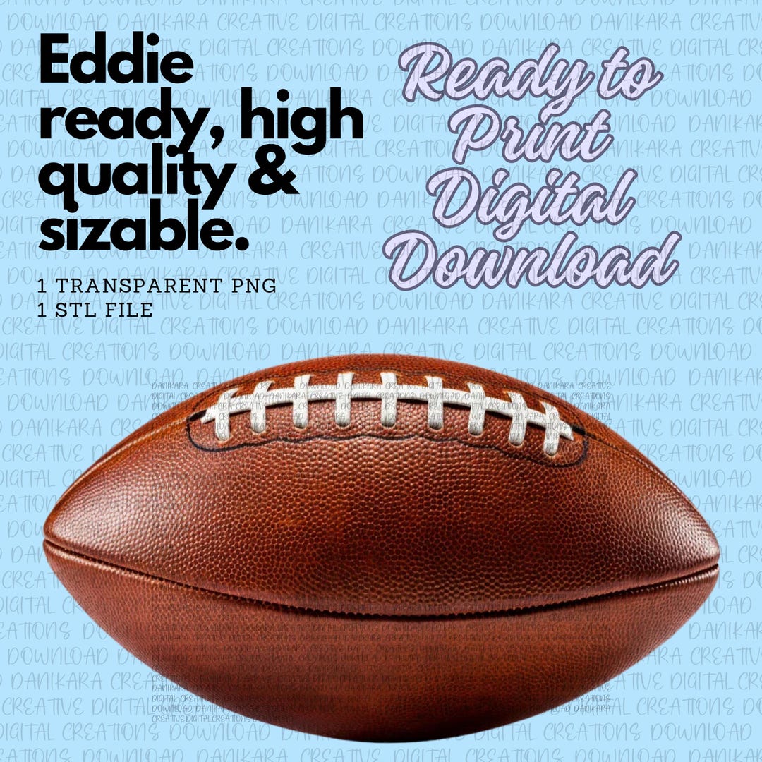 Pro Football STL & PNG, NFL Style Football Cookie Cutter Stl File With ...