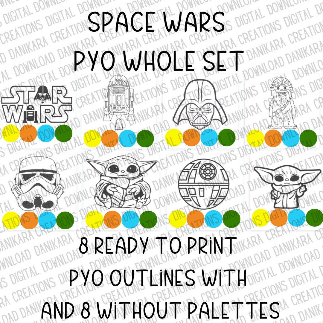 Space Wars PYO, Paint Your Own Cookie, Paint Your Own PNG, PYO Cookie ...