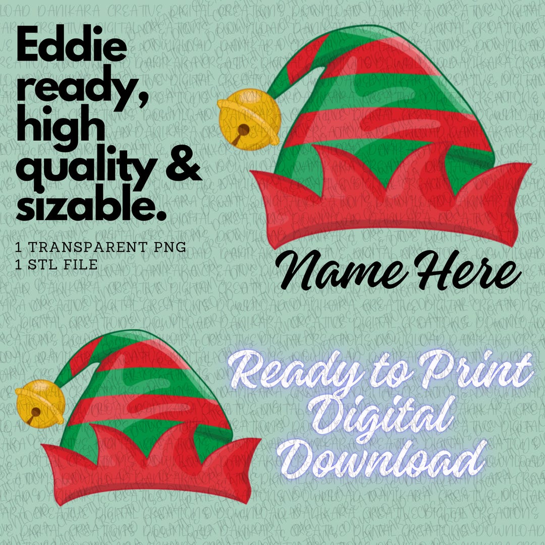 Christmas Elf Name STL & PNG, Christmas Elf PNG, Christmas Pngs ...