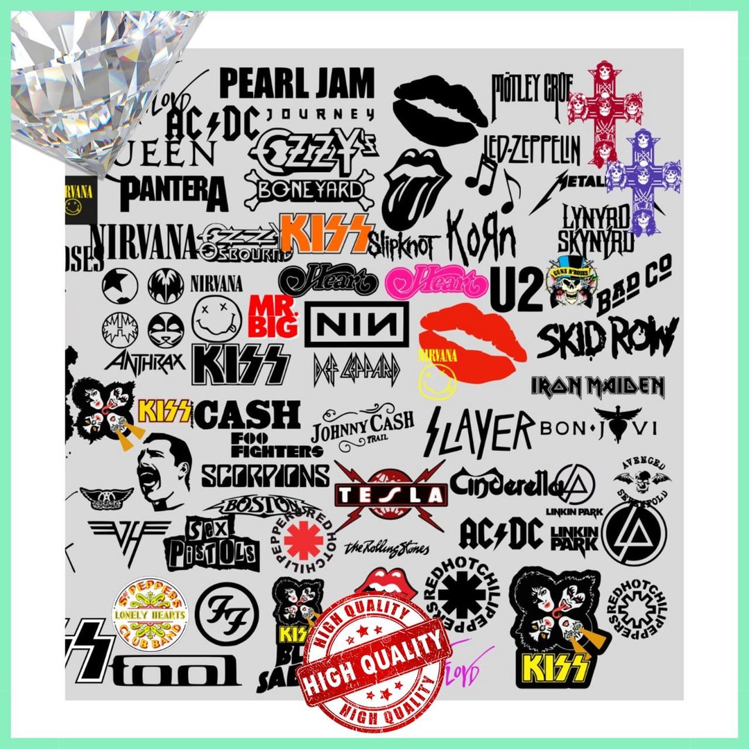 Paquete Mega SVG PNG de Rock Band camiseta de Rock Band - Etsy España