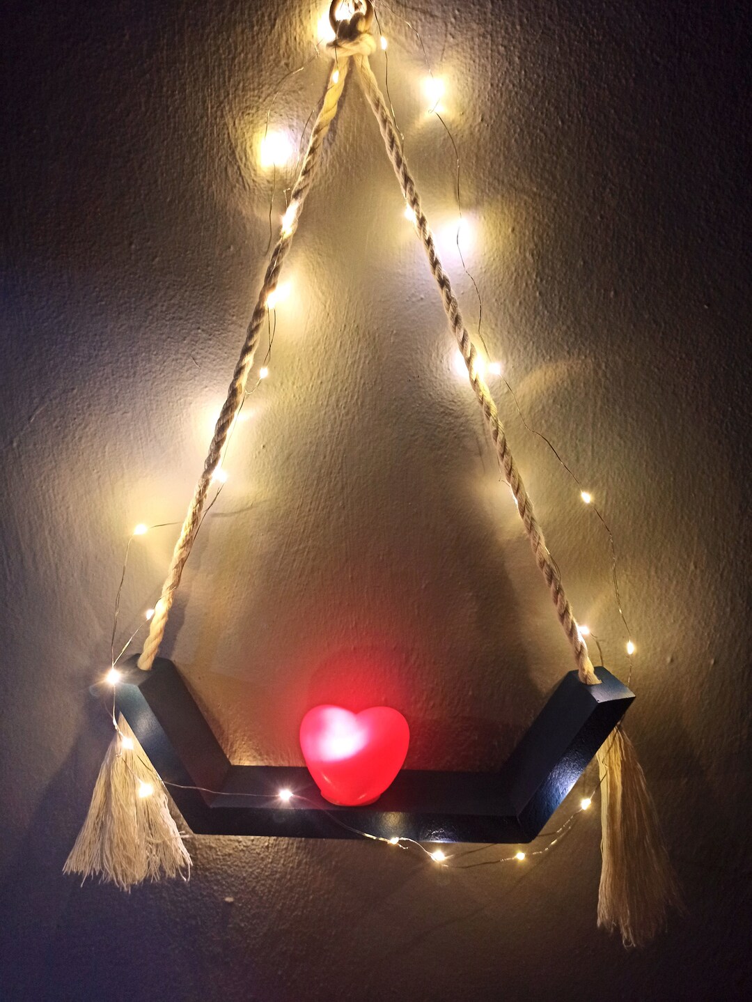 Shelf Home Decoration. Wooden Rope Led. Lighted Rope Rack. Boat Rack ...