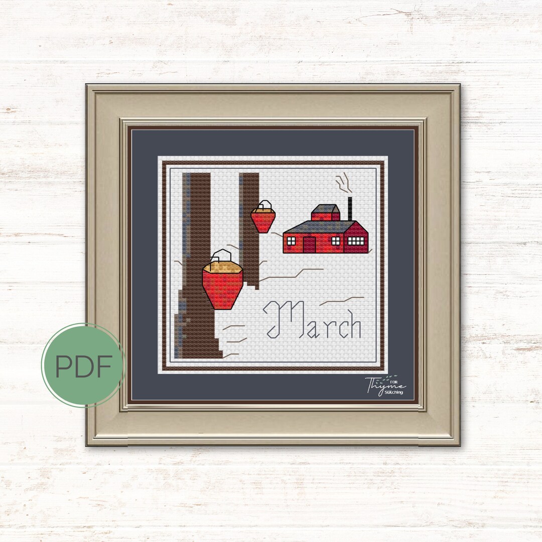 Counted Cross Stitch Calendar Landscape Cross Stitch Forest Cross ...