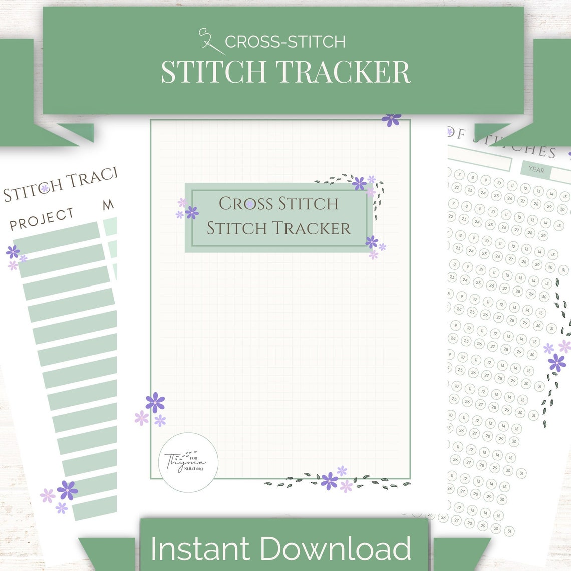 Cross Stitch Stitch Tracker, Cross Stitch Journal Printable Pdfs for ...