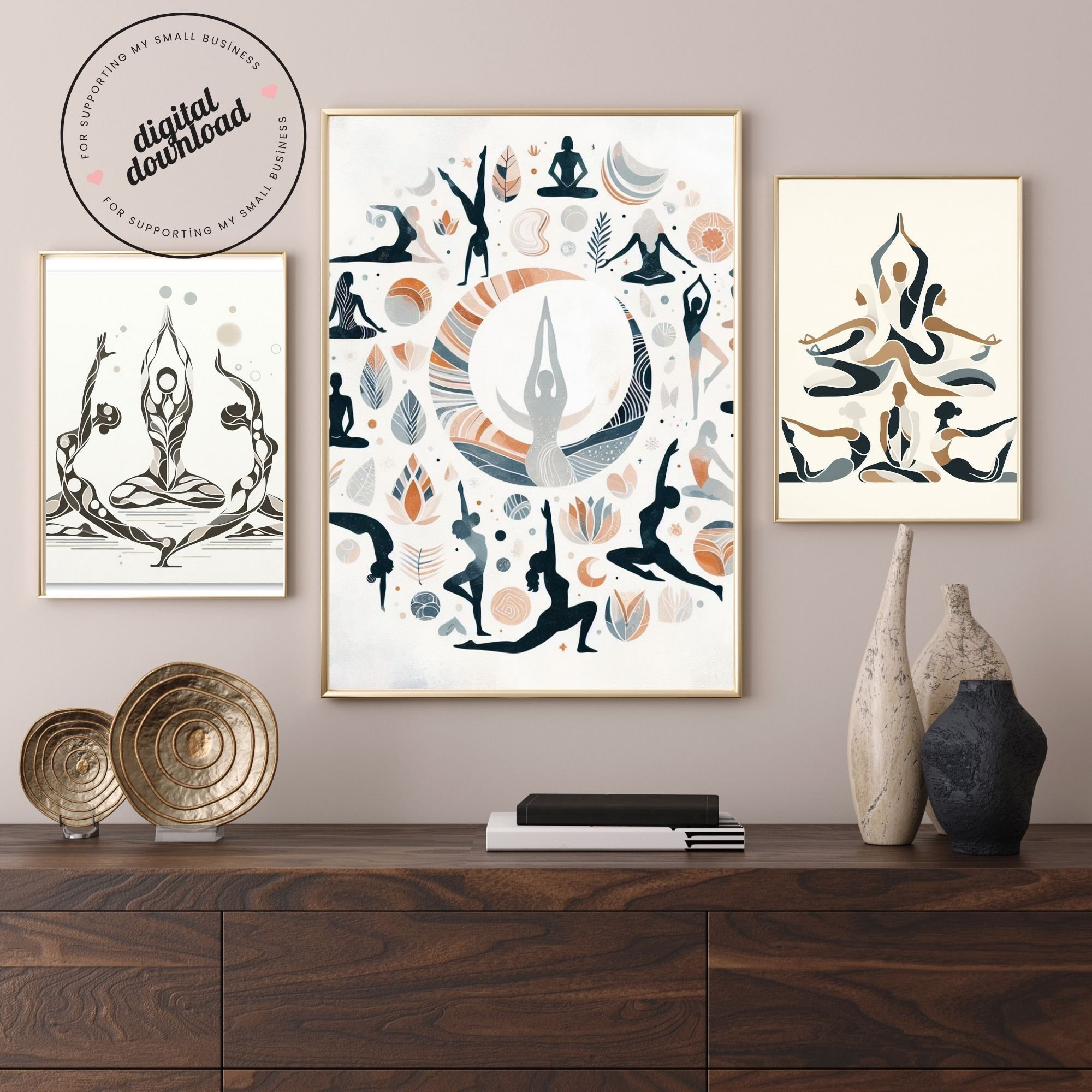 Yoga Wall Art, Yoga Poster, Yoga Poses Digital Art, Yoga Poses Wall ...