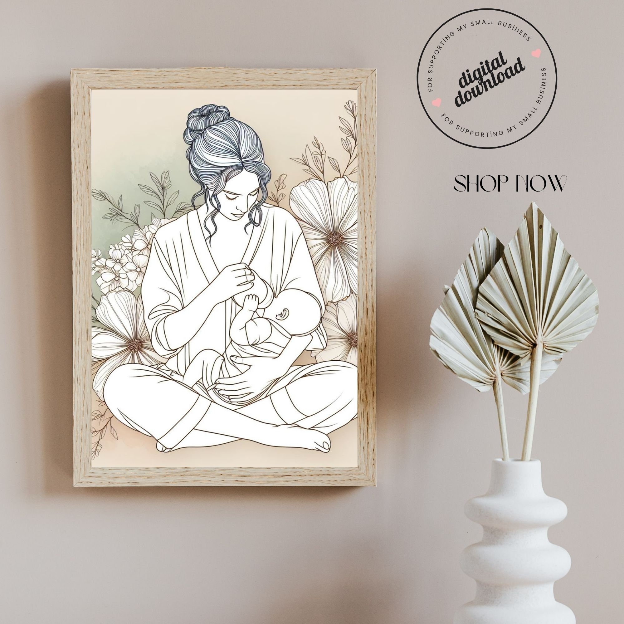 Breastfeeding Print, Mammary Gland Print, Lactation Consultant, Breast ...