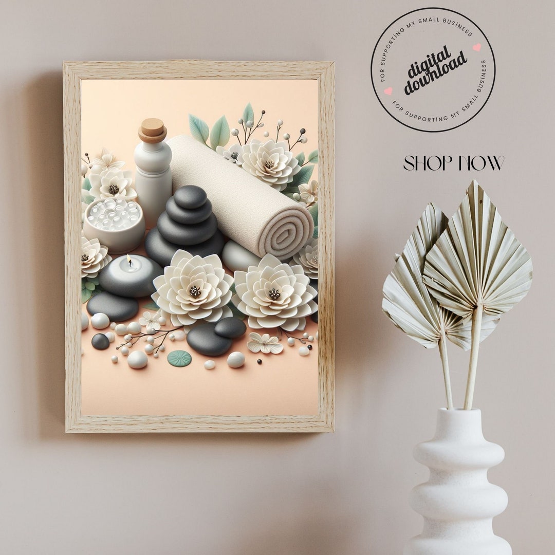 Spa Decor, Hot Stone Massage Decor, Medical Spa Wall Art, Spa Quote ...
