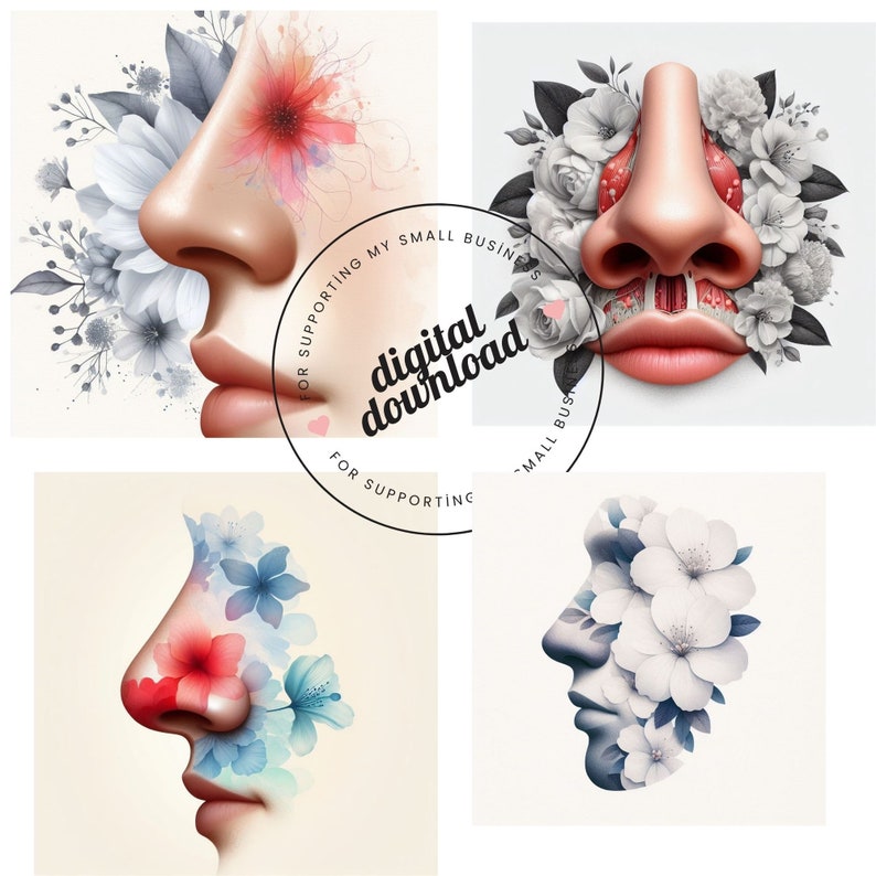 Anatomy of the Nose Art, Muscles and Arteries, Rhinoplasty Print, Nasal ...