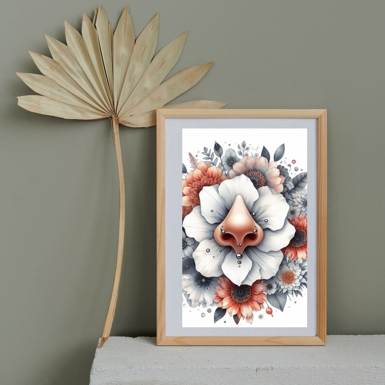 Nose Piercing Art Print, Piercing Poster, Piercing Studio Wall Art ...