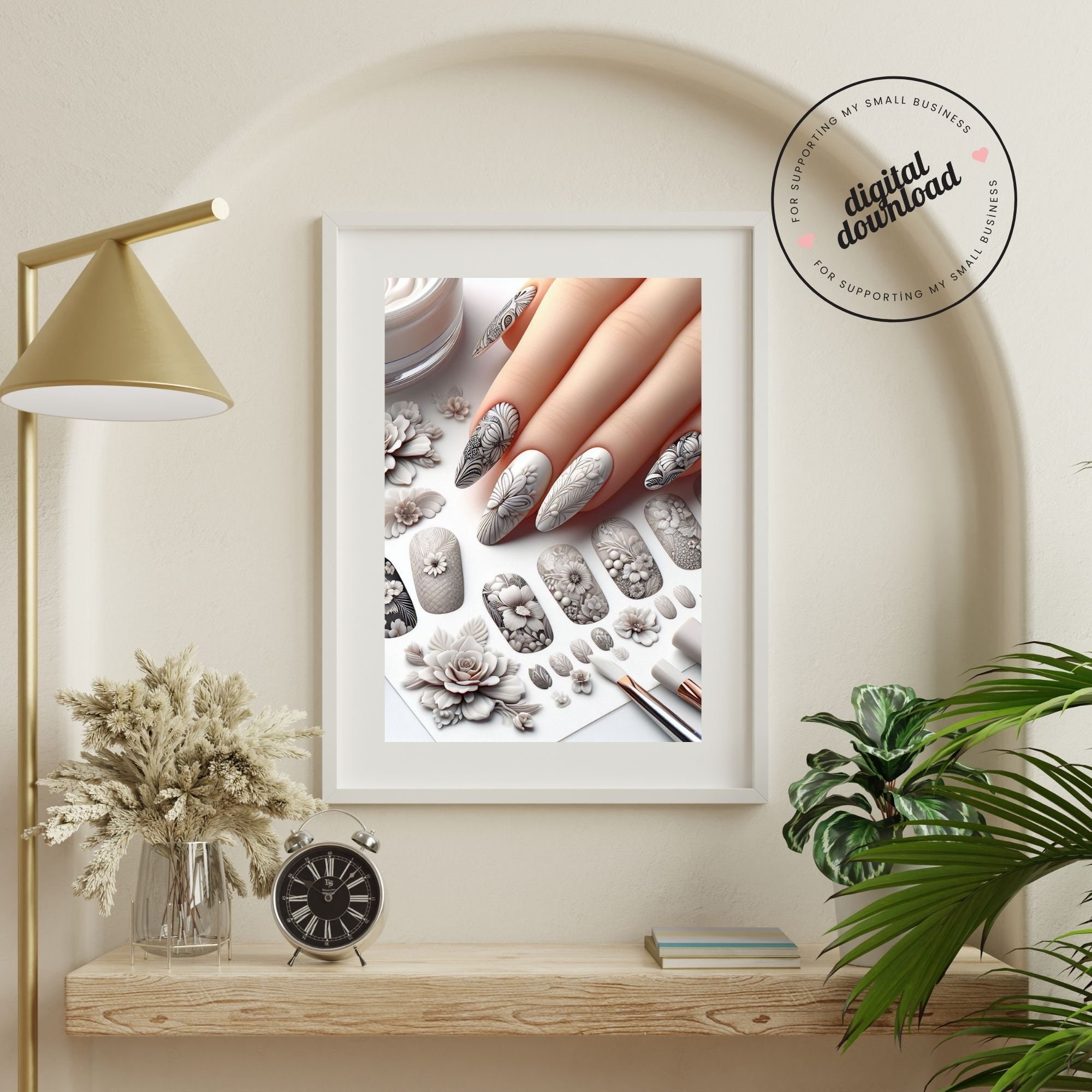 Printable Nails Print, Nail Salon Decor, Nail Tech Gift, Spa Wall Art ...