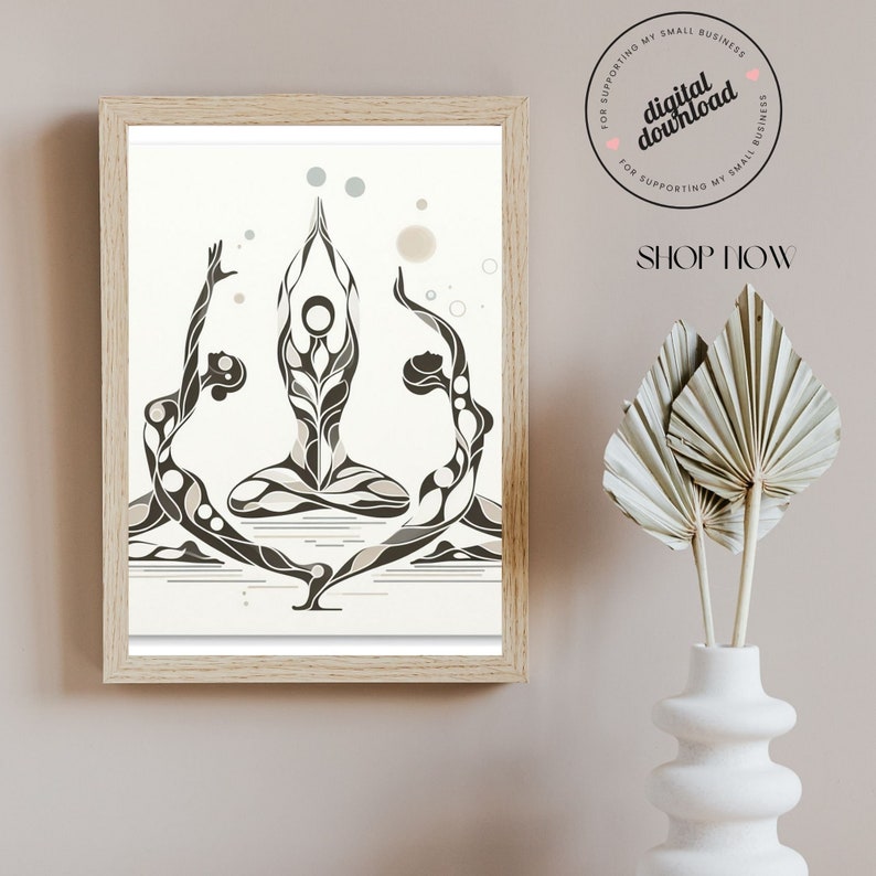 Yoga Wall Art, Yoga Poster, Yoga Poses Digital Art, Yoga Poses Wall ...