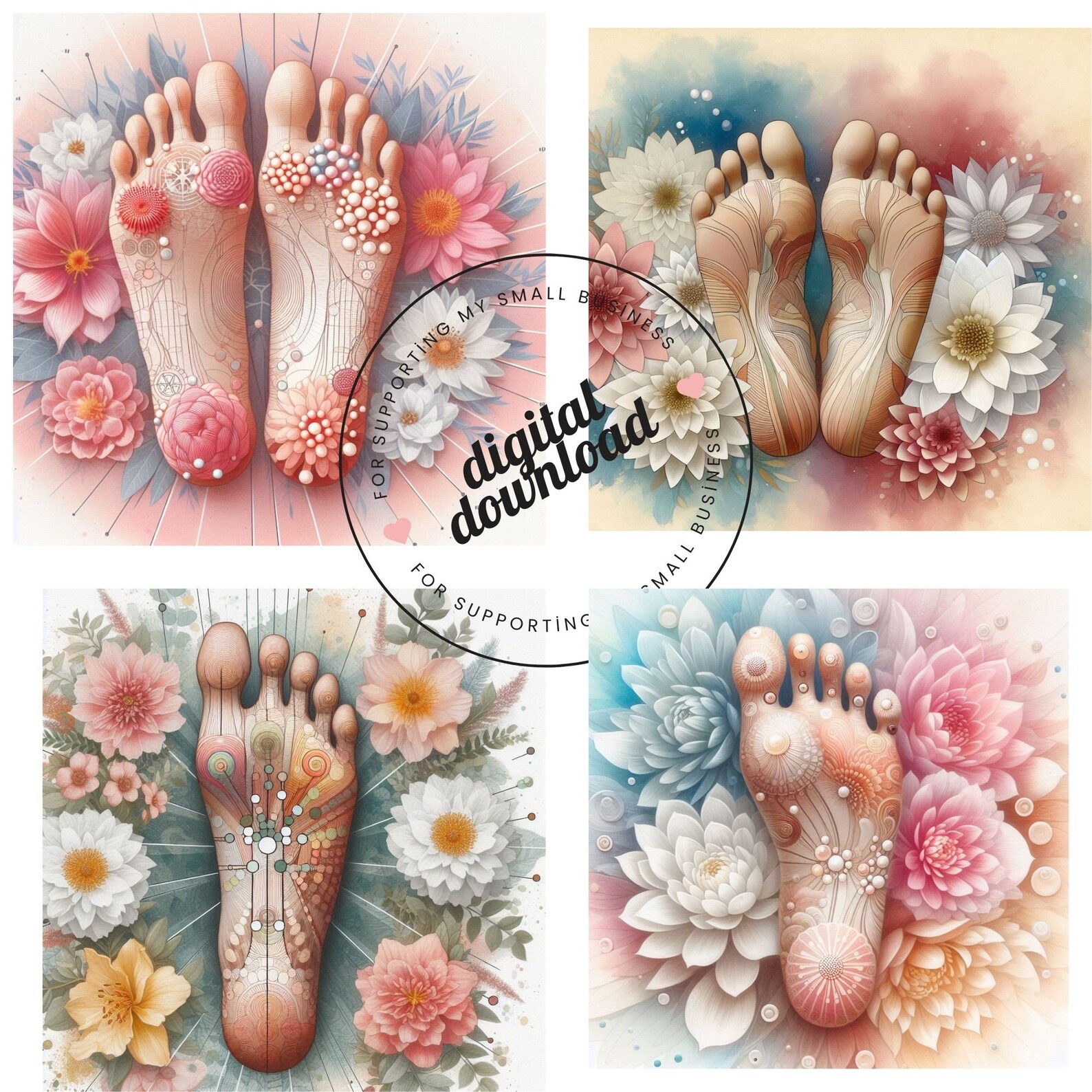 Reflexology Chart, Foot Reflexology, Massage Therapist Office Decor ...
