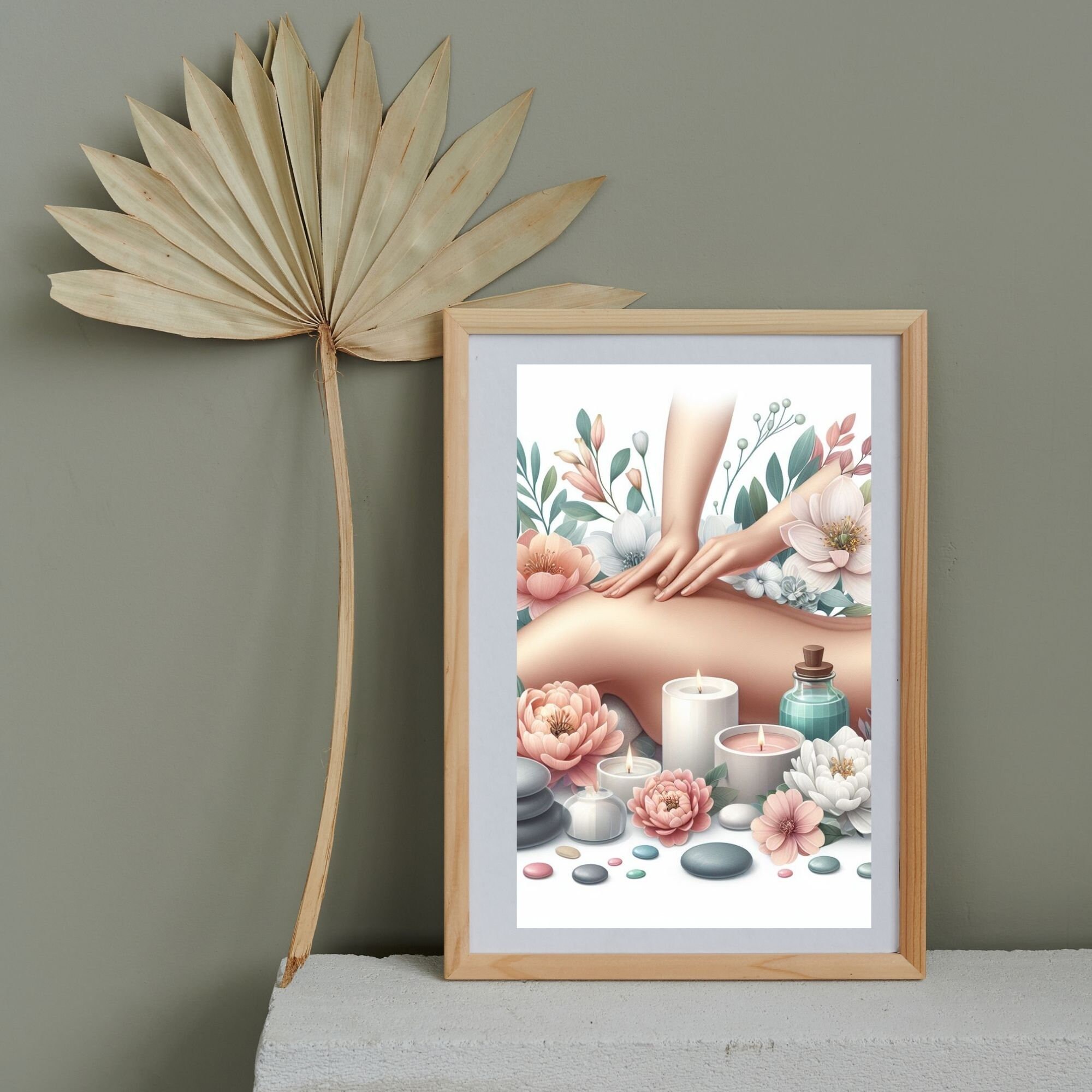 Printable Spa Decor Beauty Salon Wall Art Art For Wellness Center Body Massageprint Massage