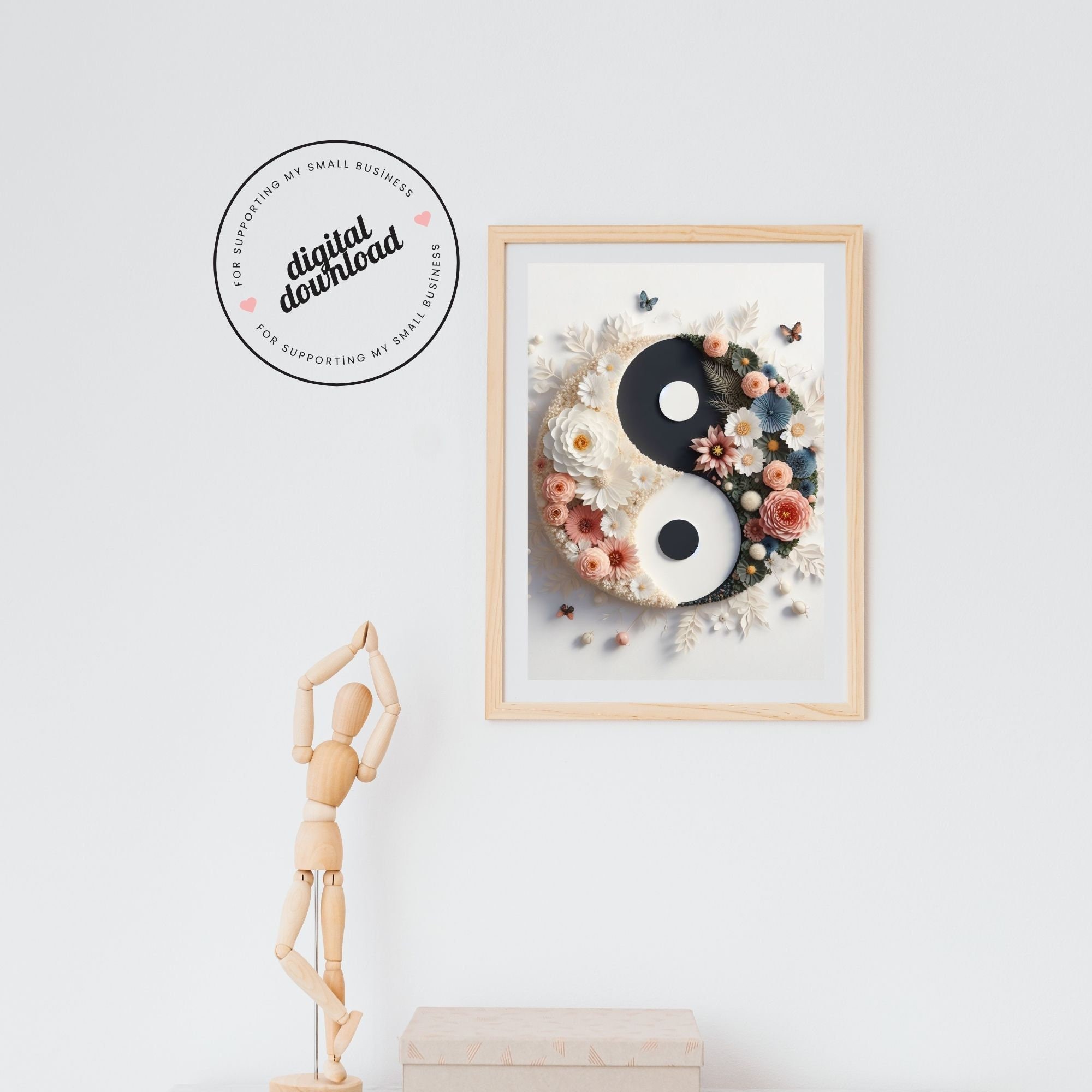 Yin Yang Print, Yin Yang Poster, Zen Art, Yoga Wall Art, Yin Yang Decor ...