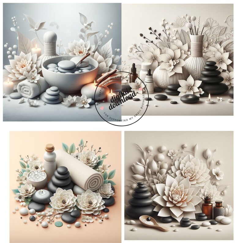 Spa Decor Hot Stone Massage Decor Medical Spa Wall Art Spa - Etsy